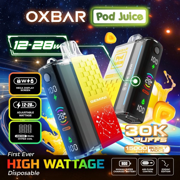 Pod Juice x OXBAR 30K Magic Maze 2 Disposable 5%, zodiac edition